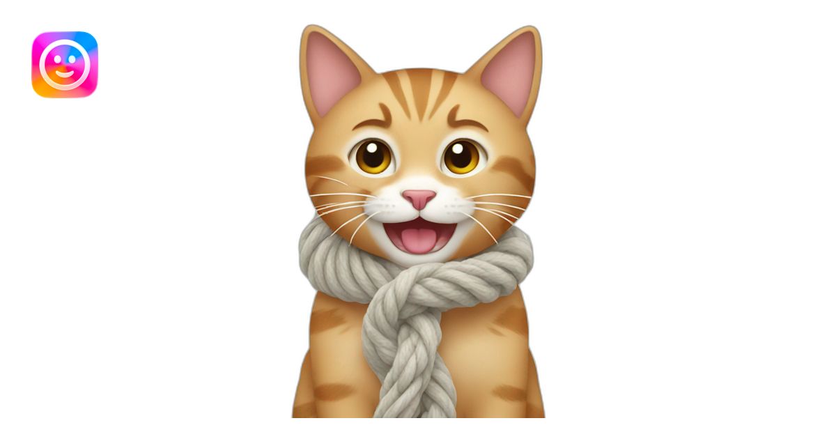 Cat Playing with wool emoji | AI Emoji Generator