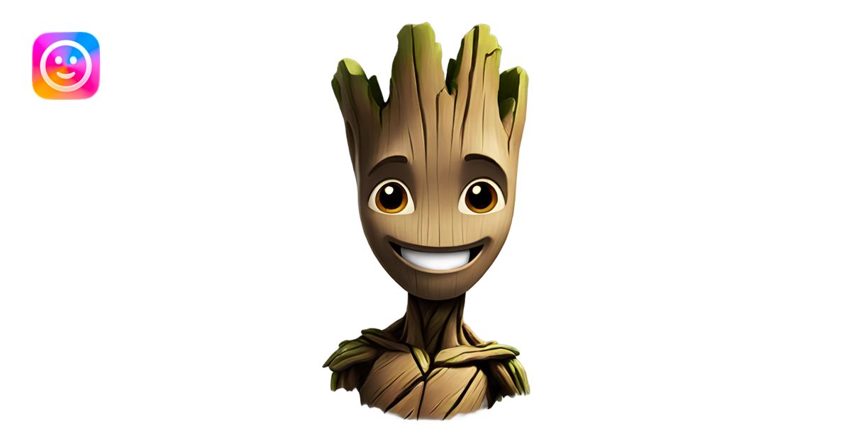 Groot smiling emoji | AI Emoji Generator
