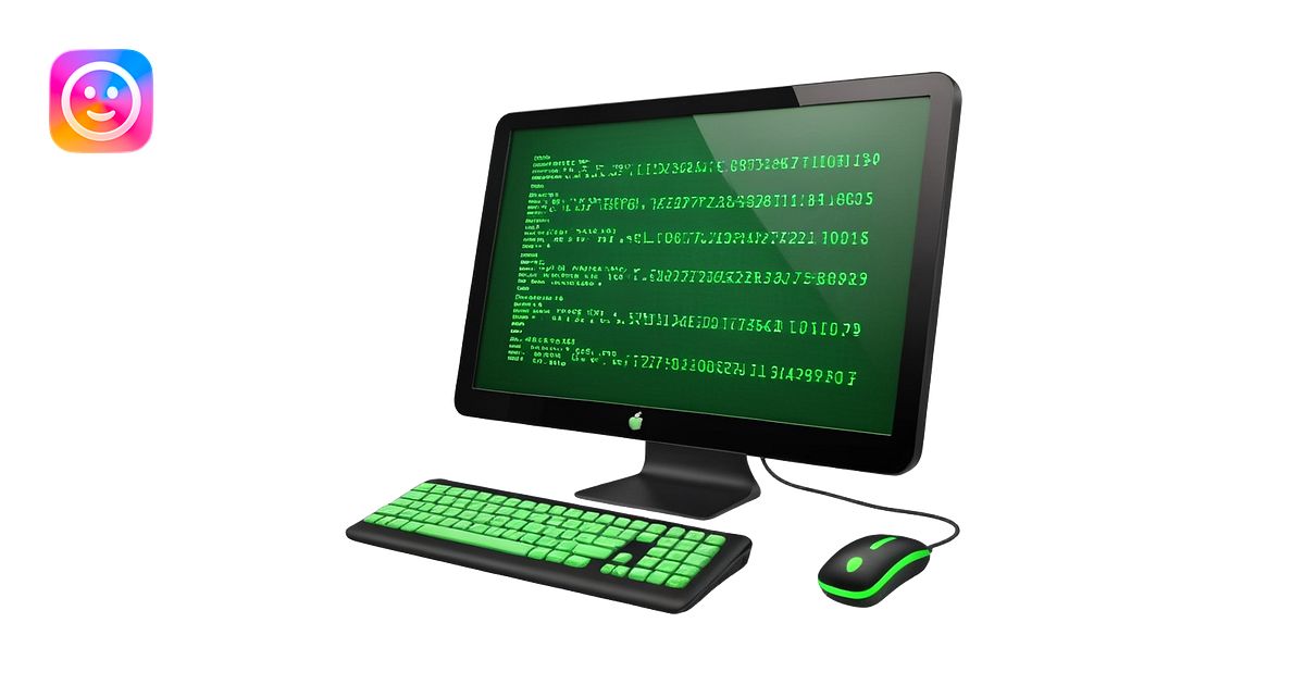 computer with code emoji | AI Emoji Generator