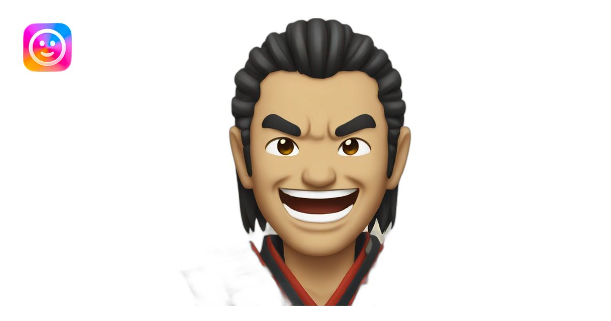 Oni samurai laugh emoji | AI Emoji Generator