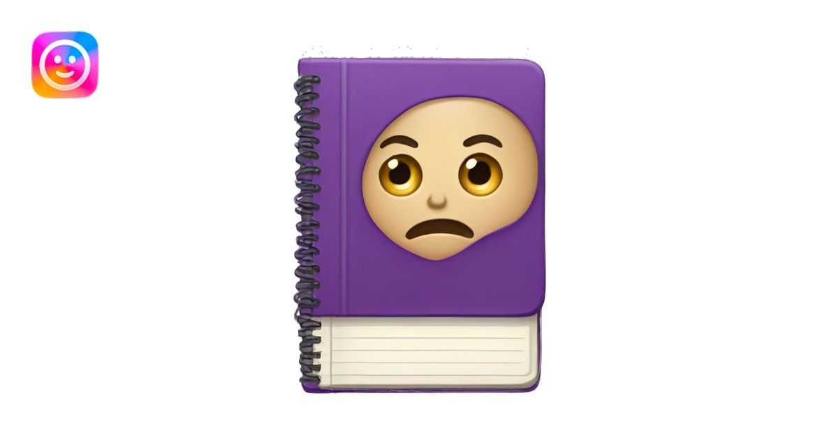 Purple notebook emoji | AI Emoji Generator