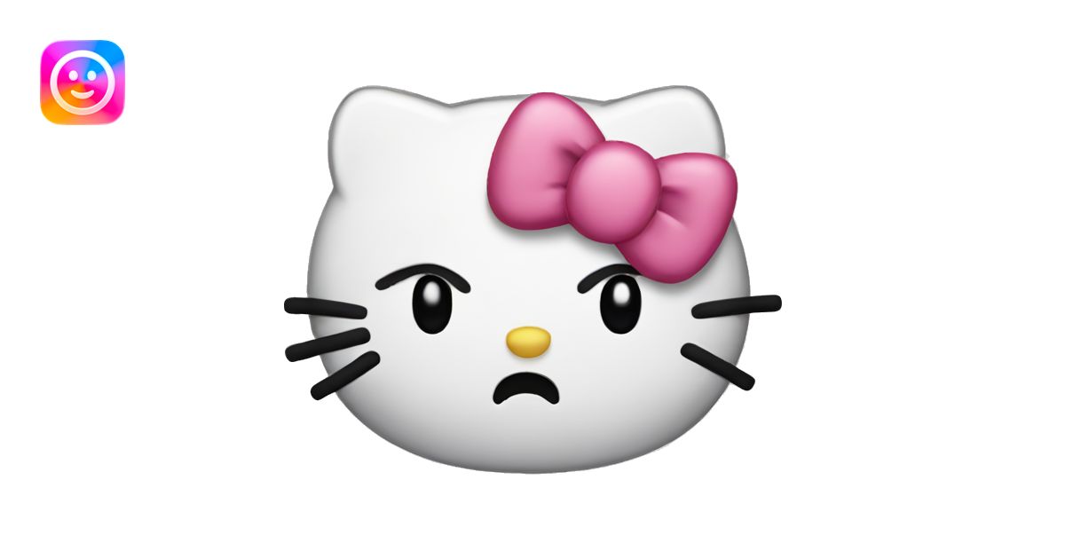 Hello Kitty Sad emoji | AI Emoji Generator