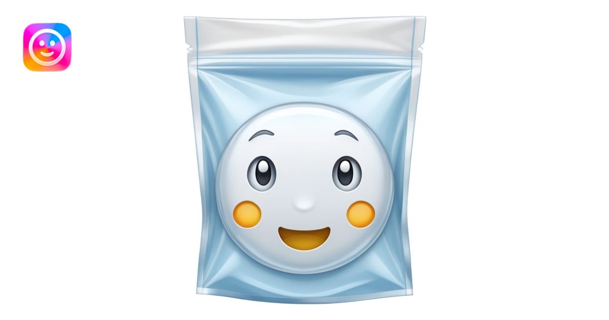 completely empty transparent ziplock bag emoji | AI Emoji Generator