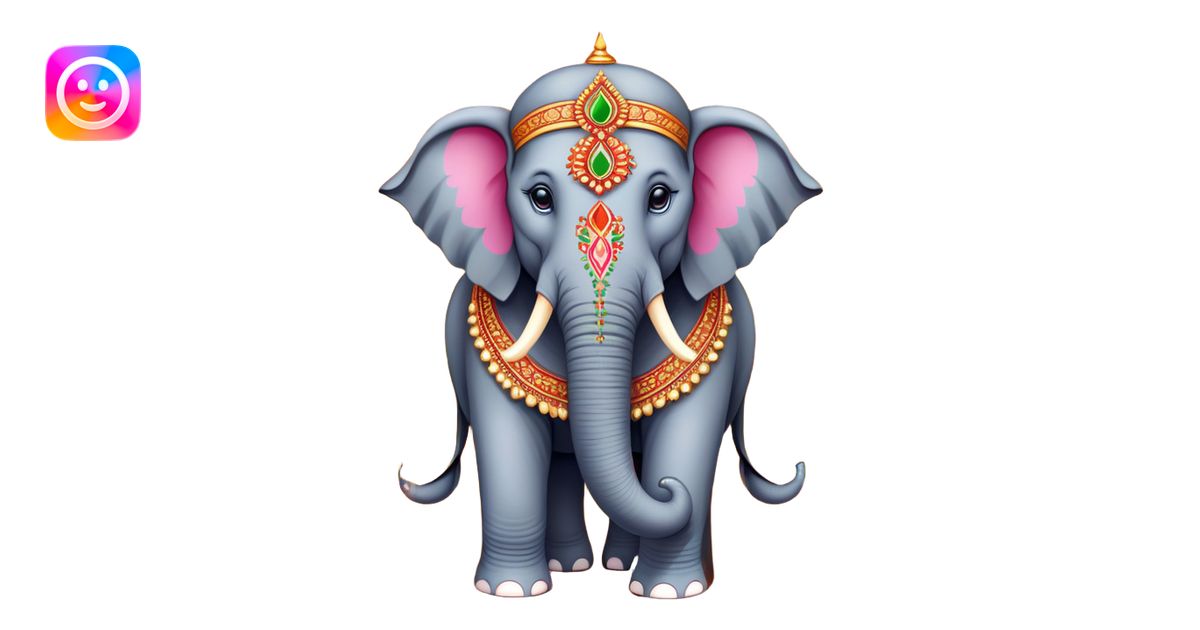 Decorated Indian elephant – Cinematic Realistic Decorated Indian ...