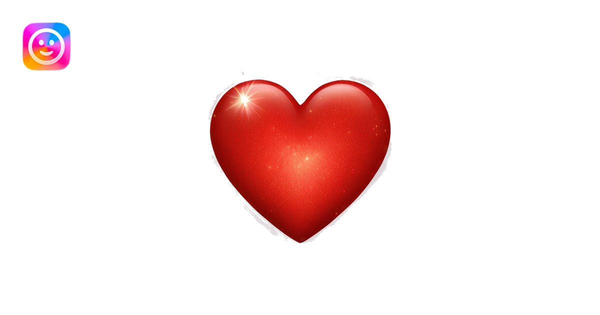 Red heart with sparkles emoji | AI Emoji Generator