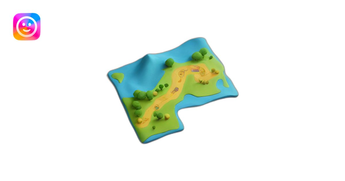 plasticine map emoji | AI Emoji Generator