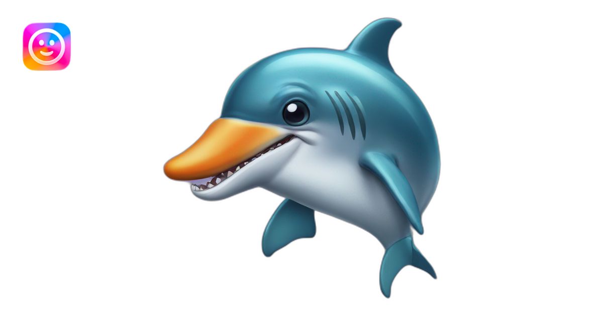 Evil dolphin emoji | AI Emoji Generator