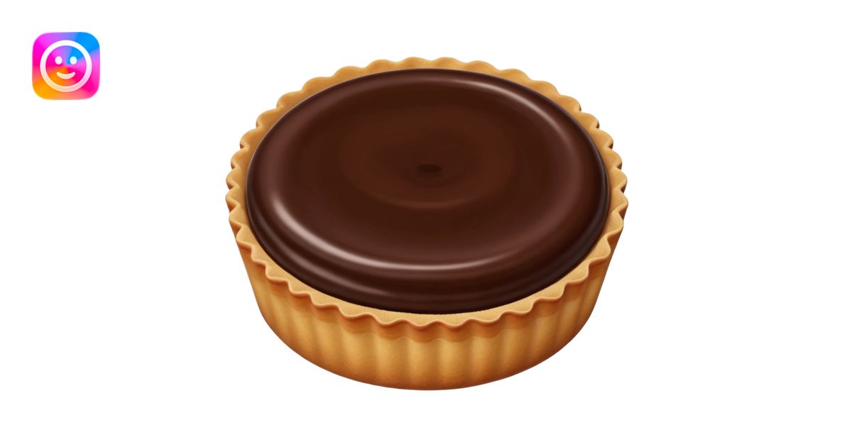 small round tart with shiny chocolate filling, emoji | AI Emoji Generator