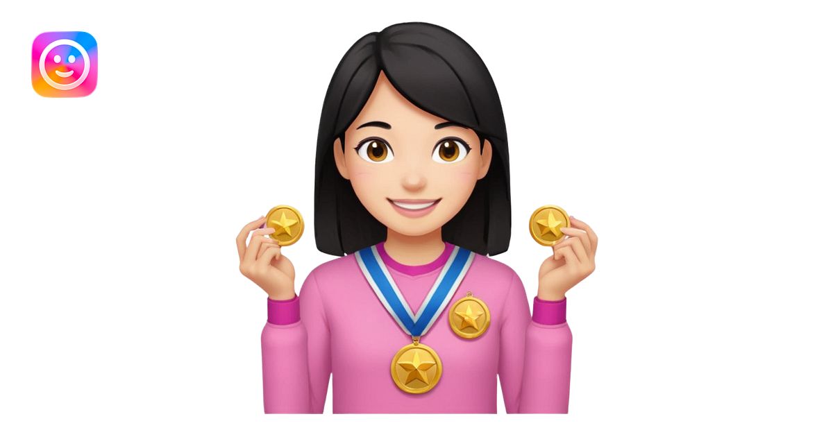 black haired girl wearing pastel pink with medals remove any hats, make ...
