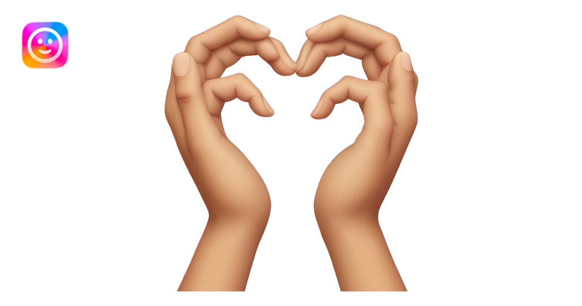 Gen z heart hands emoji | AI Emoji Generator