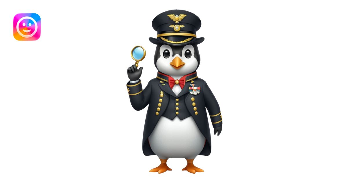 luxurious penguin soldier emoji | AI Emoji Generator
