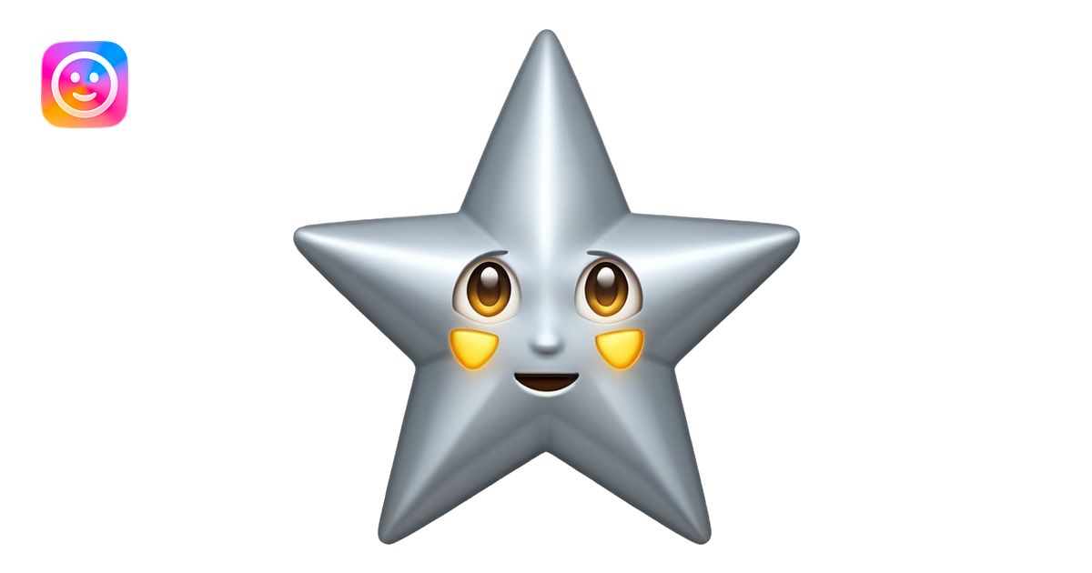Metal star blinking emoji | AI Emoji Generator
