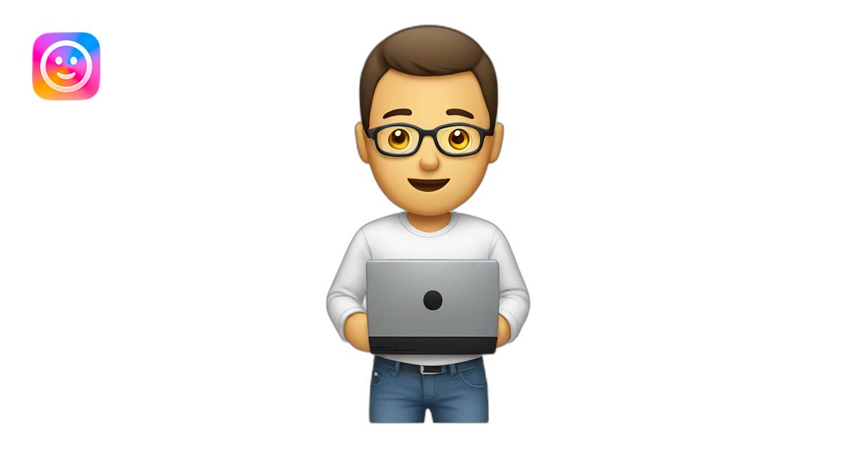 man with computer emoji | AI Emoji Generator