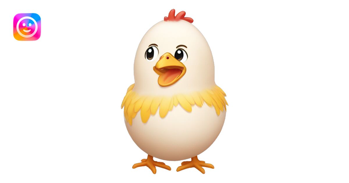 A chicken hatched from an egg emoji | AI Emoji Generator