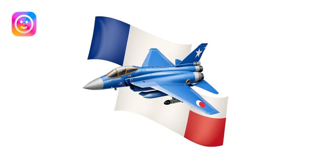 the french flag filling the entire background, and on front the mirage ...