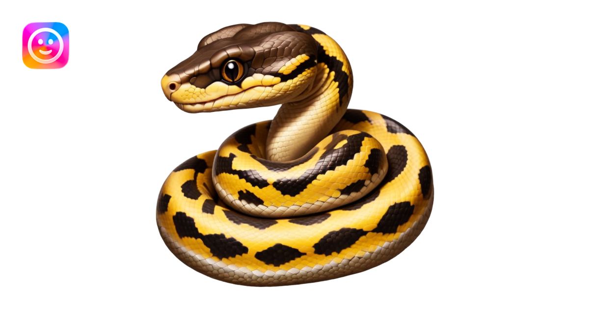 A photo-realistic digital illustration of a Ball Python, large headshot ...