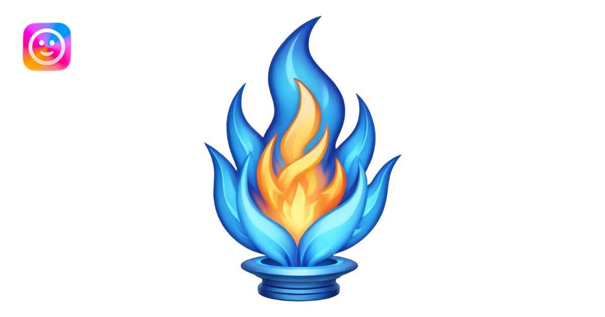 Create a blue flame emoji emoji | AI Emoji Generator