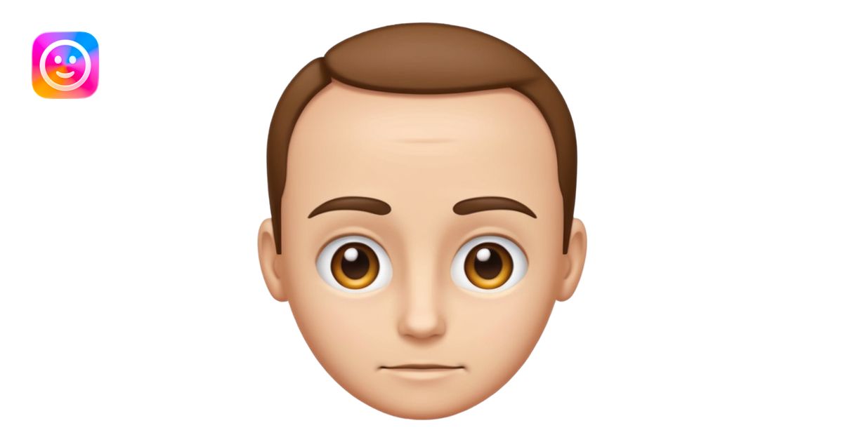 emoji of a human forehead, simple and clean cartoon style, only showing ...