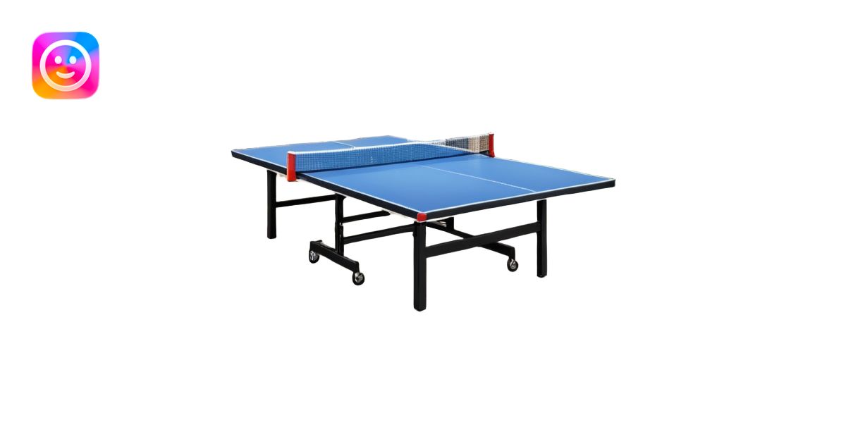 An open house garage that has a ping pong table. The view is from the ...