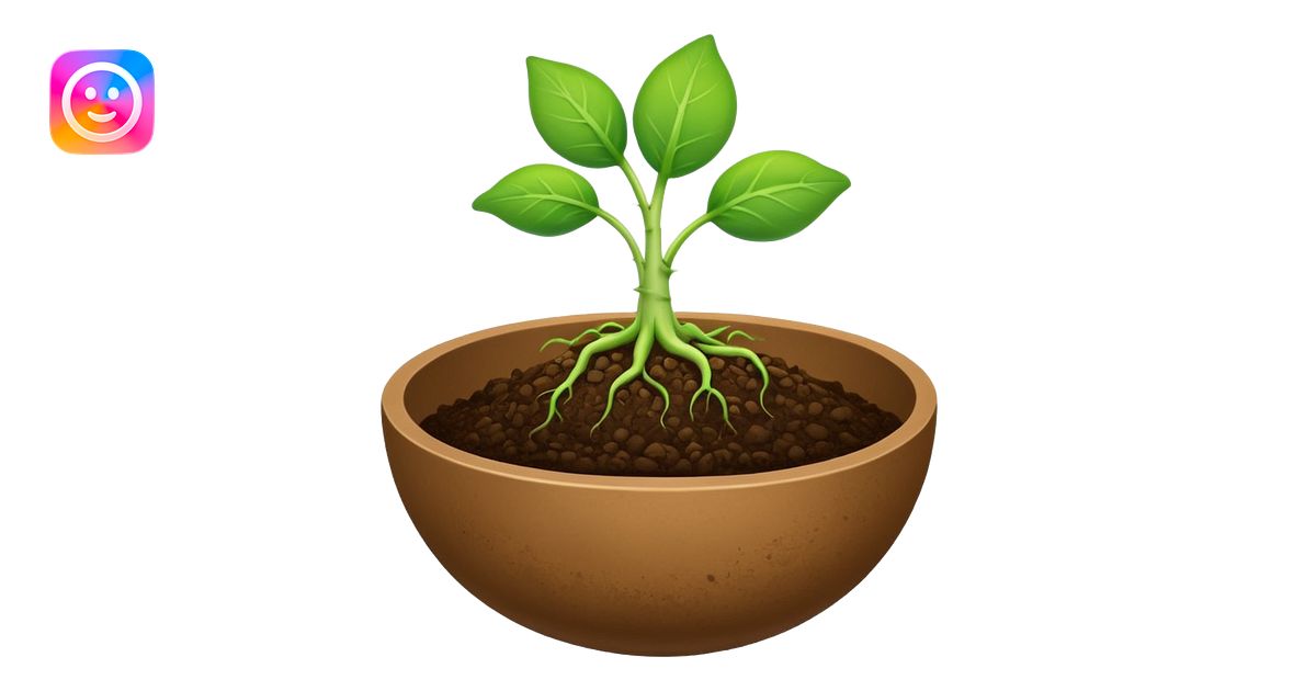 There should be soil under the sprout in the shape of an overturned ...