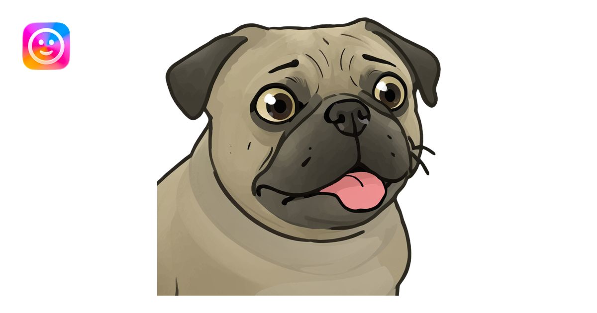 Pug wrapped in baby cradle meme | AI Emoji Generator