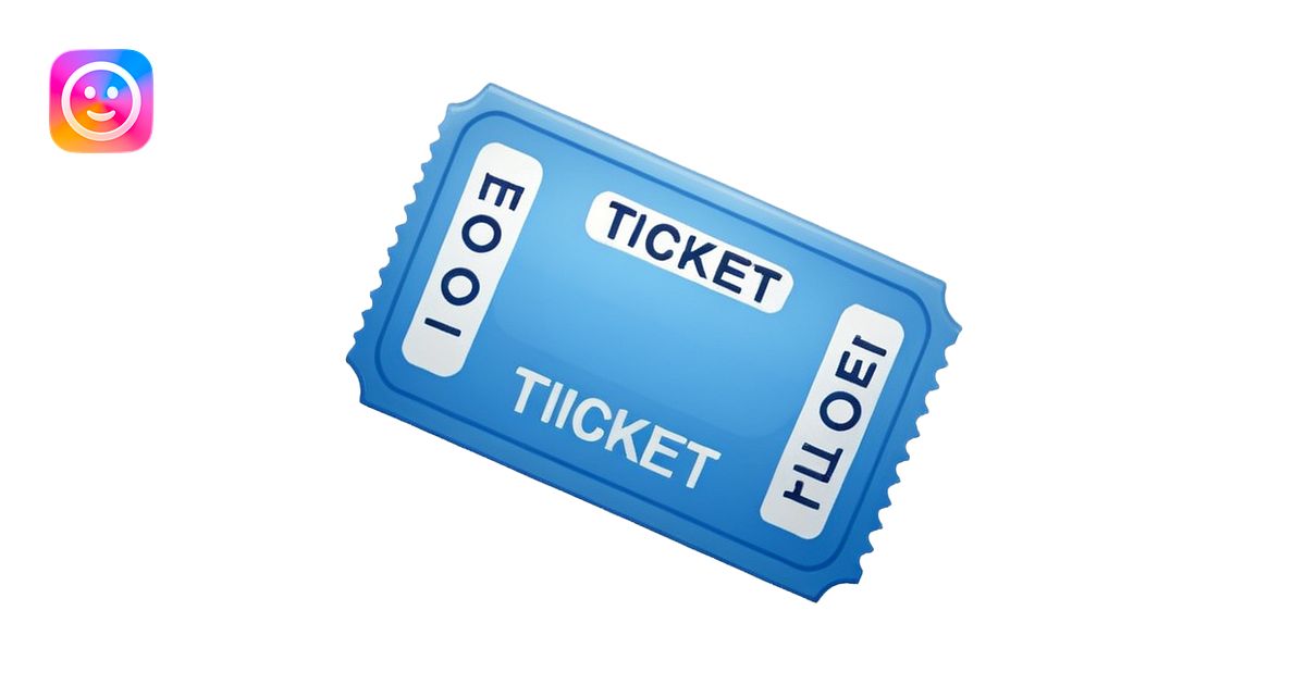 Blue ticket emoji | AI Emoji Generator