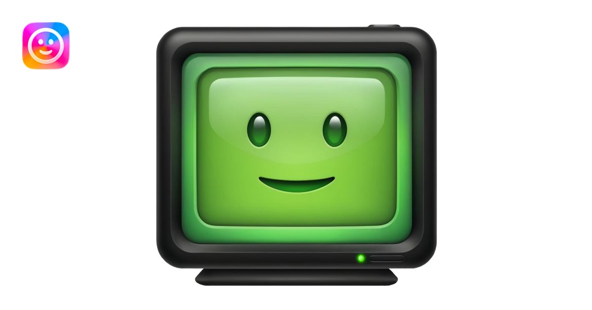 green monitor emoji | AI Emoji Generator