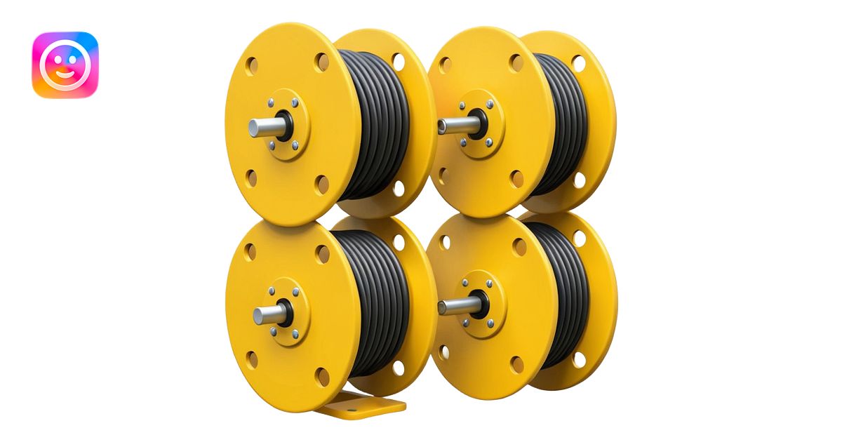 concert Cable reels yellow emoji | AI Emoji Generator