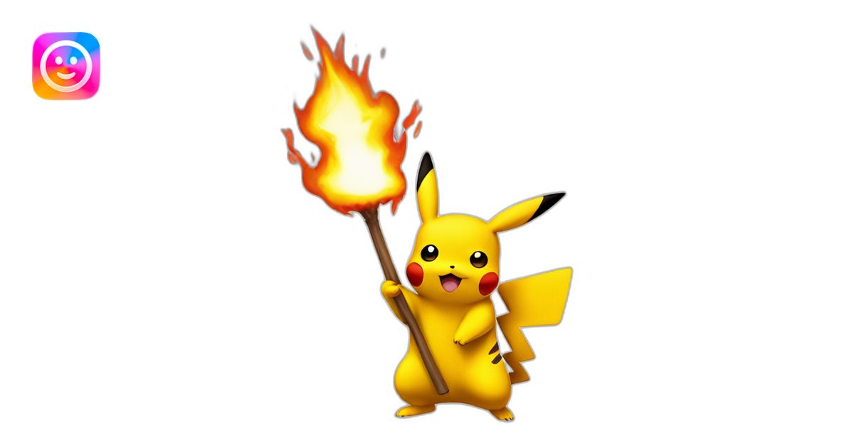 pikachu avec un lance flame emoji | AI Emoji Generator