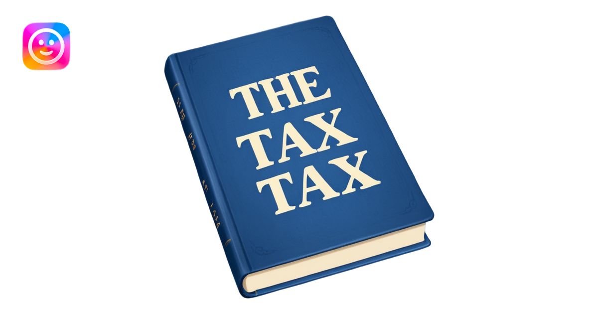a blue book that says "the tax law" emoji | AI Emoji Generator