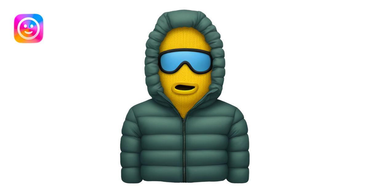Puffy jacket ski mask emoji | AI Emoji Generator