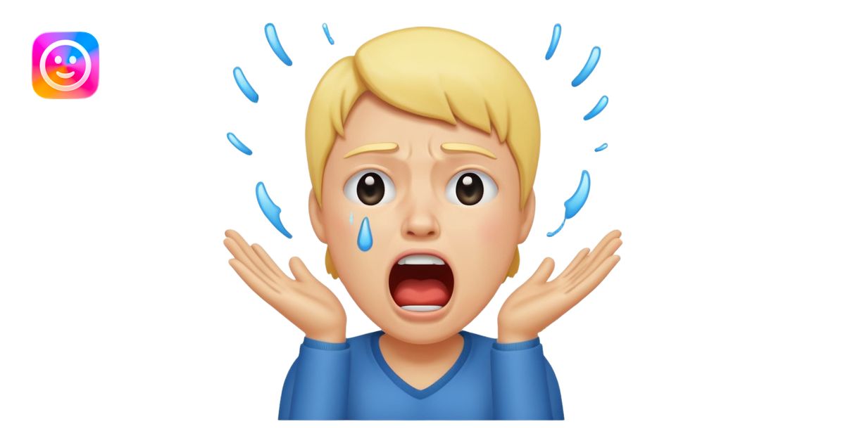 crying with shout, full body. emoji | AI Emoji Generator