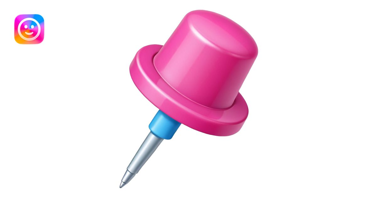 Pink push pin emoji | AI Emoji Generator