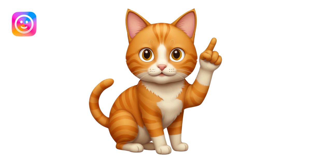 Cat that points right emoji | AI Emoji Generator