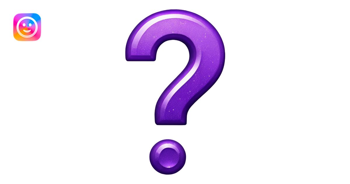 glitter purple question point emoji | AI Emoji Generator