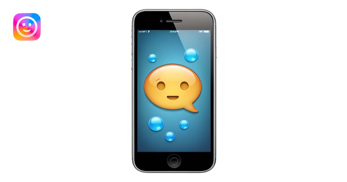an iphone 16 where we can see bubble speech on the screen emoji | AI ...