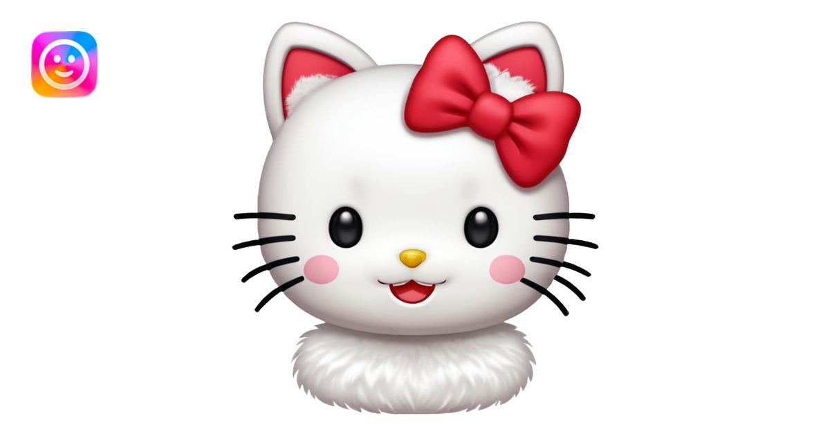 cute chibi stickers hello kitty emoji | AI Emoji Generator