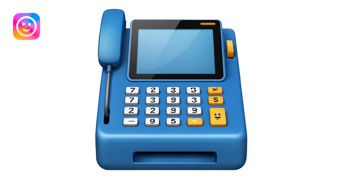 blue pos terminal emoji | AI Emoji Generator