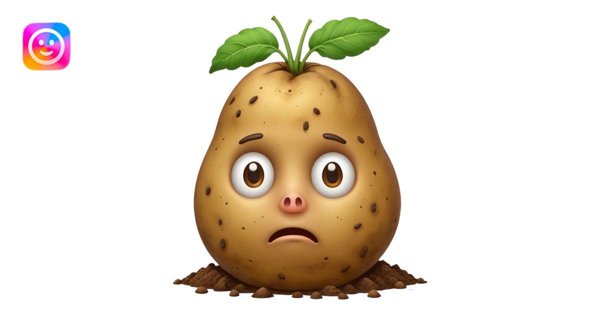 Potato that is confused emoji | AI Emoji Generator