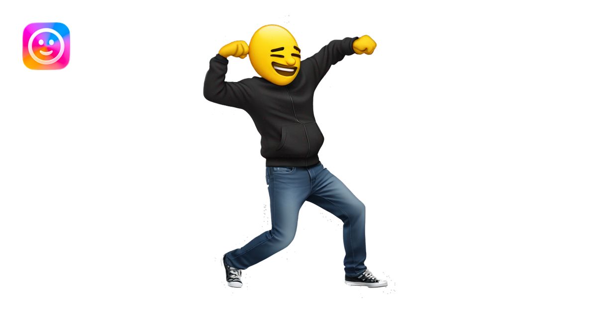 emoji dabbing (dance move with one arm bent in front of the face and ...