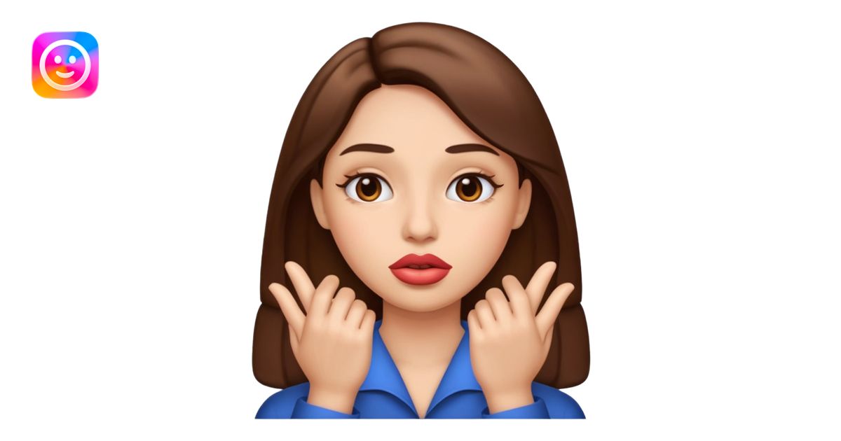 I want an emoji with big lips and hands with an judging vibe emoji | AI ...