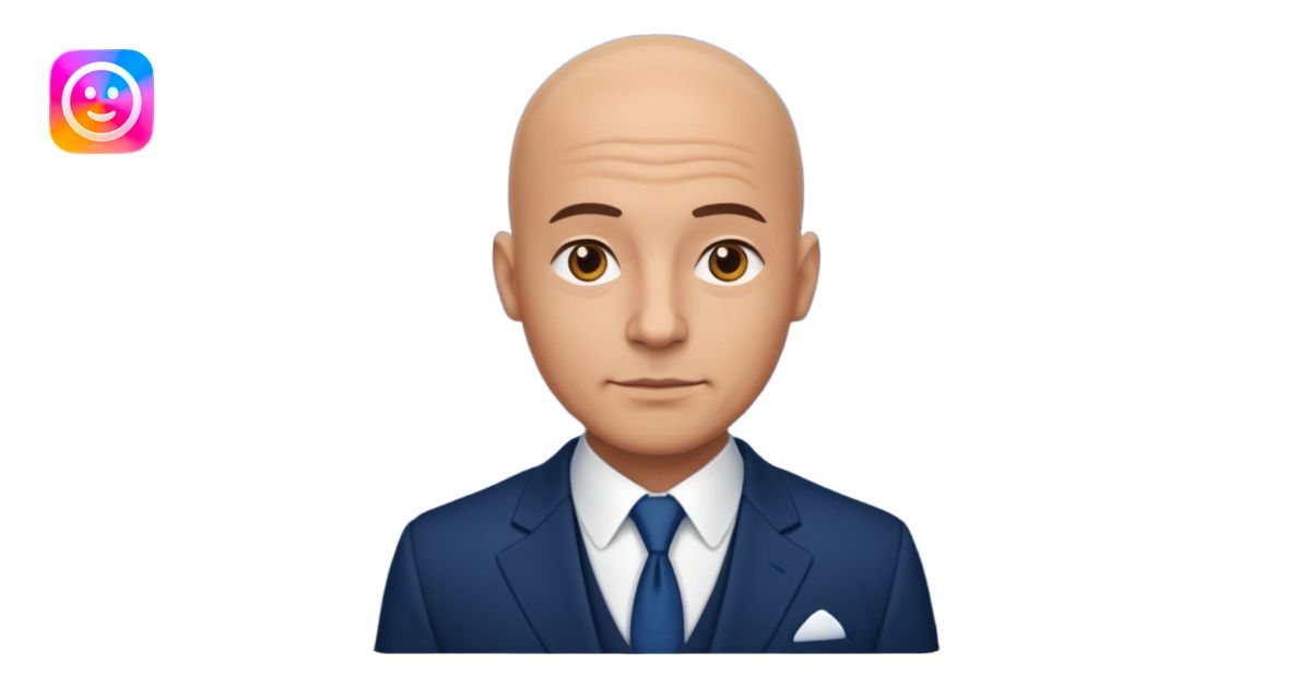 bald man in suit emoji | AI Emoji Generator