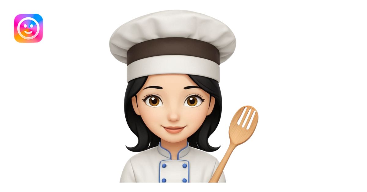Create a cute girl, black hair, Middle Eastern with lashes chef🧑‍🍳 ...