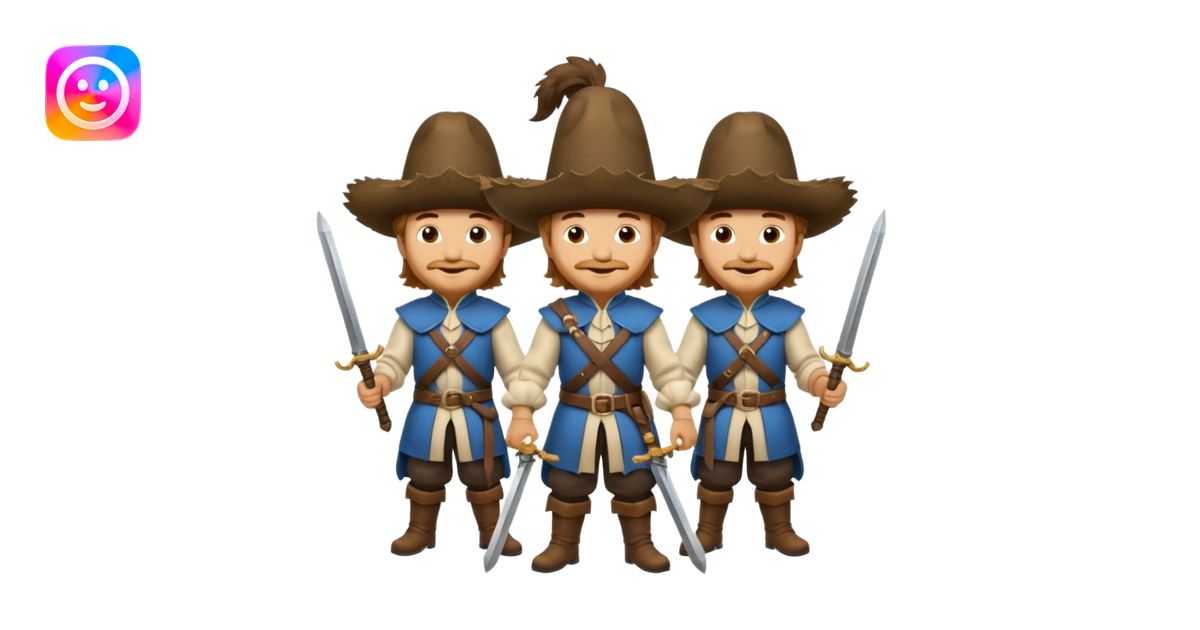 3 musketeers emoji | AI Emoji Generator