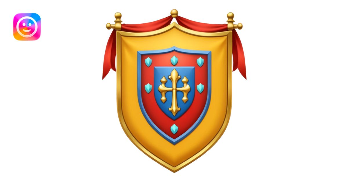 medieval heraldry banner emoji | AI Emoji Generator