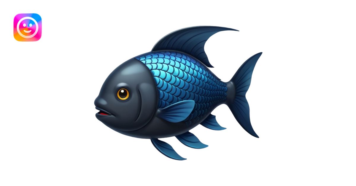 A black fish emoji | AI Emoji Generator