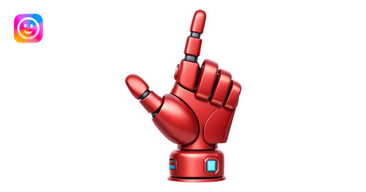 robot hand closed fist but the thumb is up and make the color of the ...