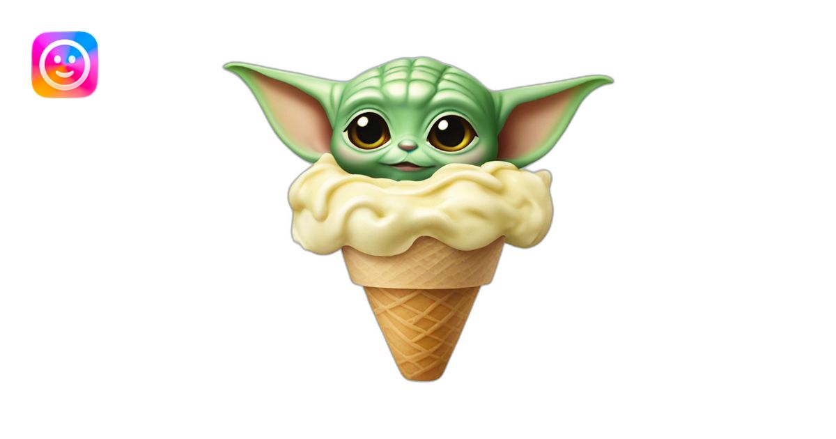 baby yoda ice cream emoji | AI Emoji Generator