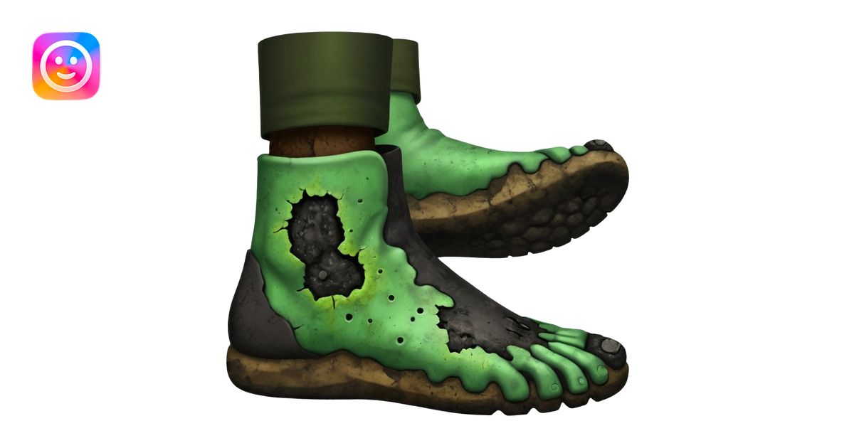 Moldy black guys foot emoji | AI Emoji Generator