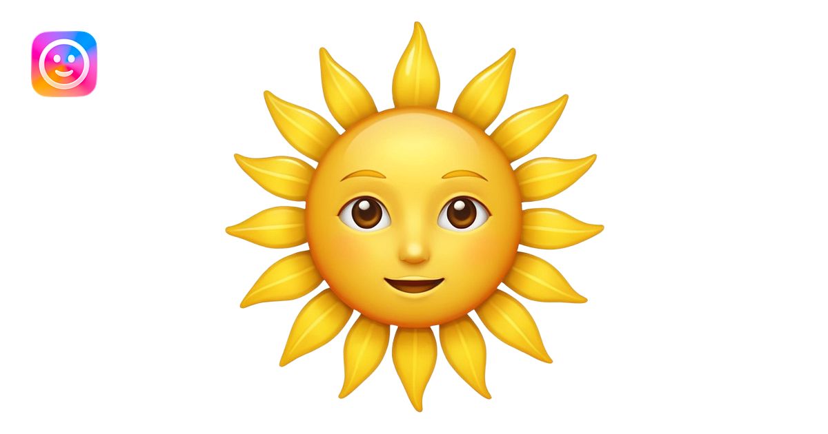 sun (no face) emoji | AI Emoji Generator